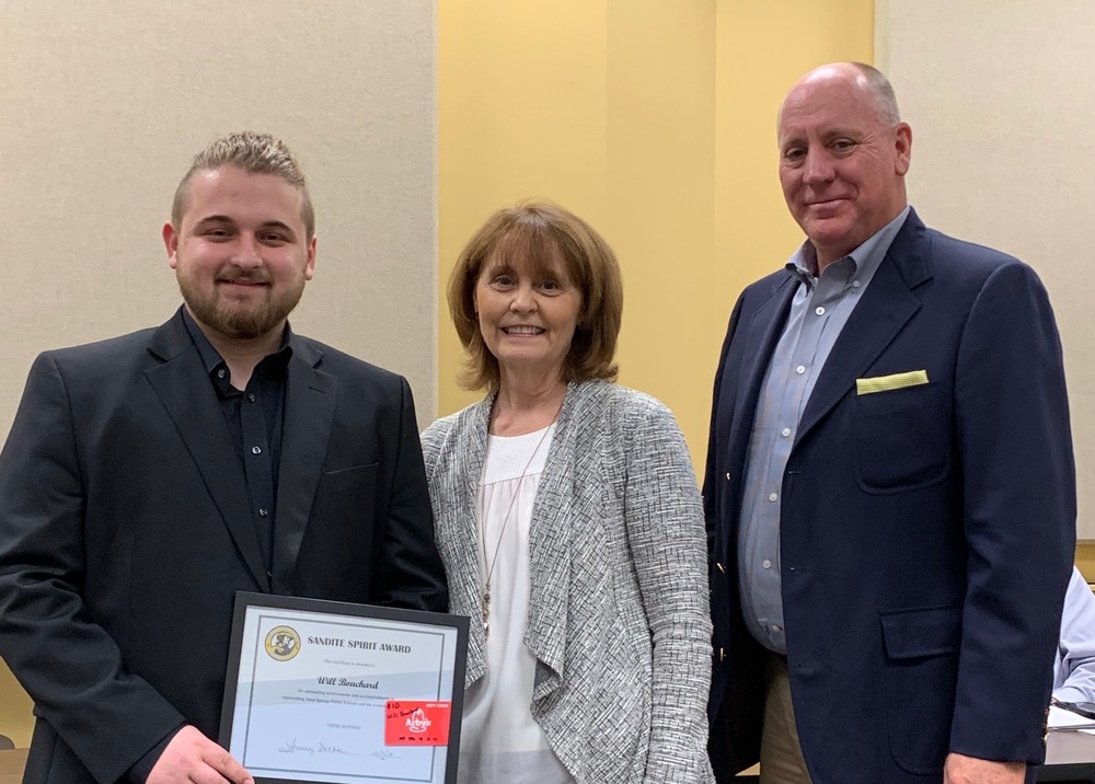 Will Bouchard Received Sandite Spirit Award at October Board Meeting ...